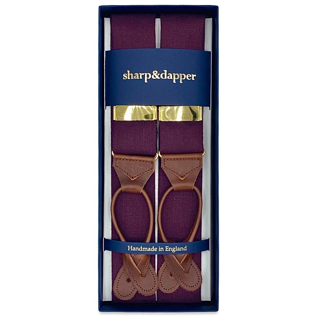 Braces Bamboo - Burgundy – sharp&dapper